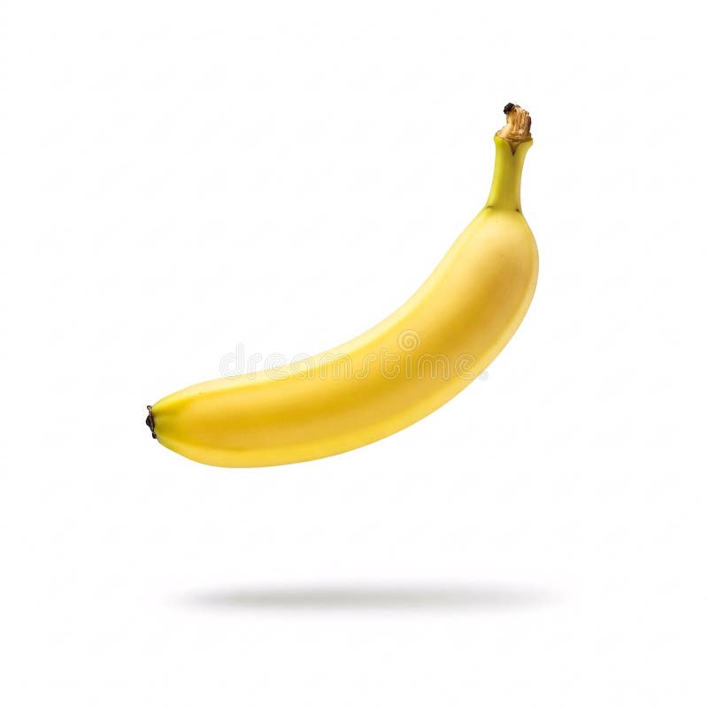 Flying Banana Slices, Isolated on White Background Stock Image - Image ...