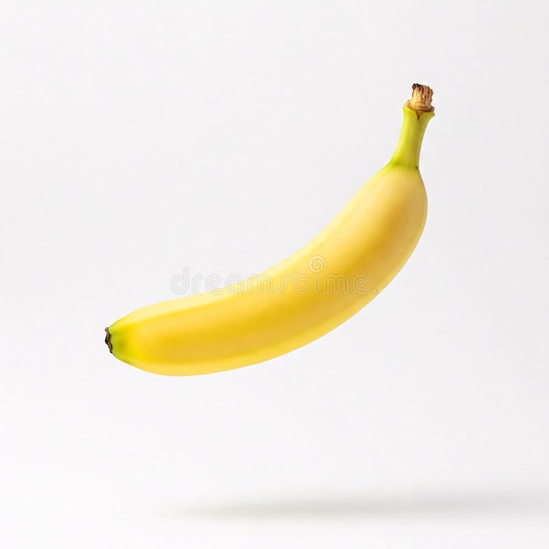 Flying Banana Slices, Isolated on White Background Stock Image - Image ...