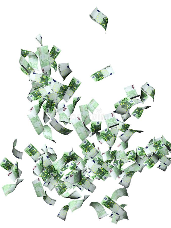 Flying dollar banknotes stock illustration. Illustration of investment ...