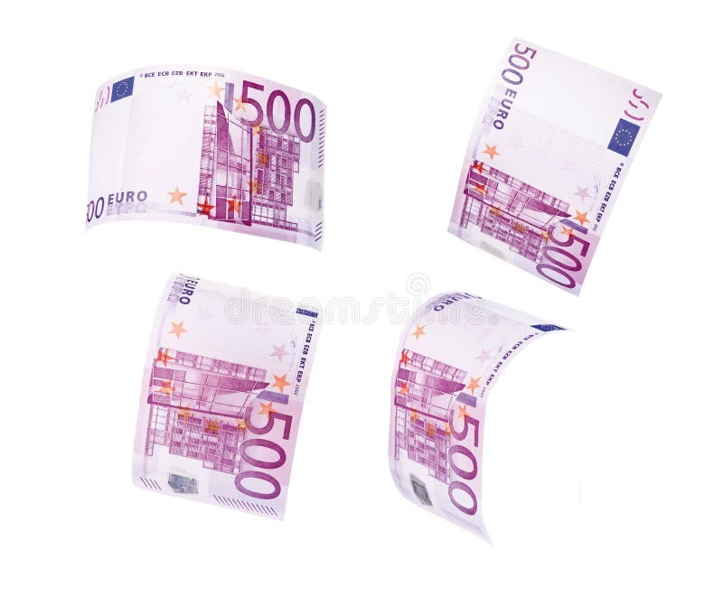 Flying 500 Banknotes of Euros Stock Image - Image of currency, paper ...