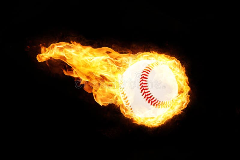 Baseball on Fire stock photo. Image of fire, circle, competition - 24253210