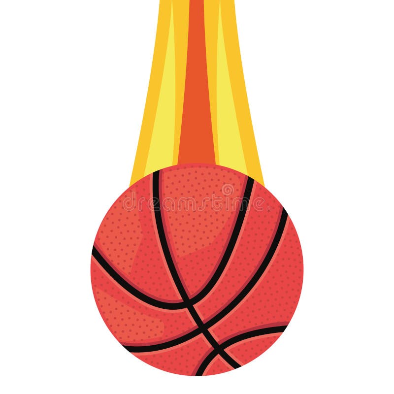 Flying Basketball Ball Drawing Paint Watercolor White Background ...