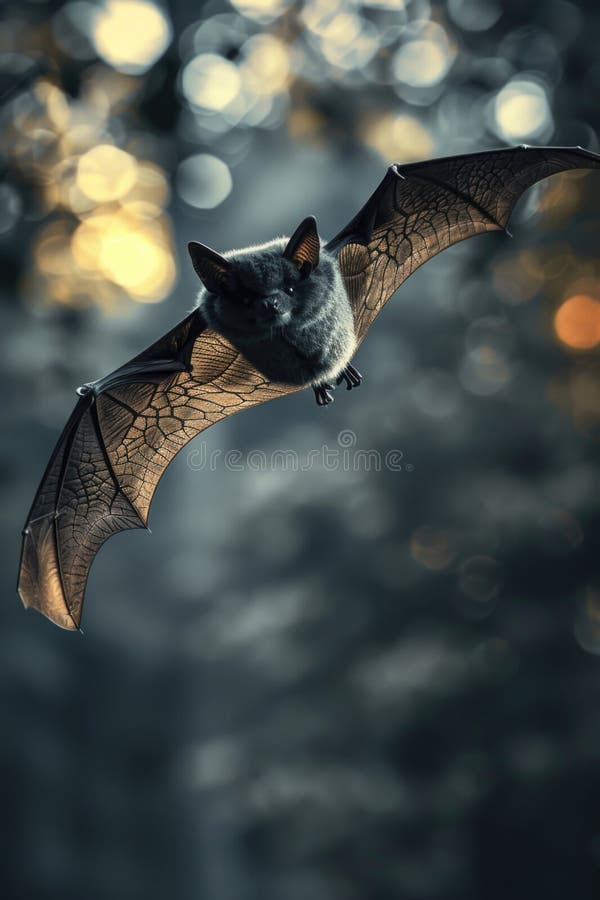 Flying Bat in Air stock photo. Image of wing, flying - 377303746