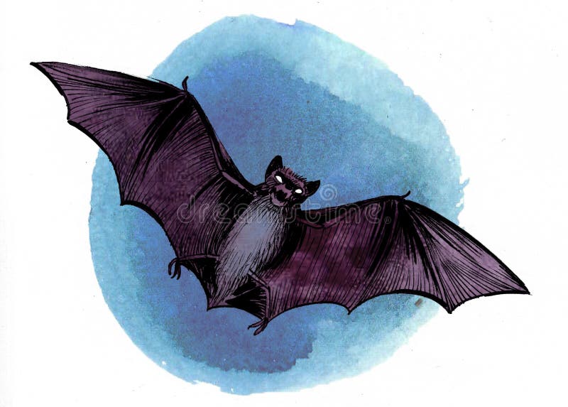 Flying bat stock illustration. Illustration of halloween - 298590330
