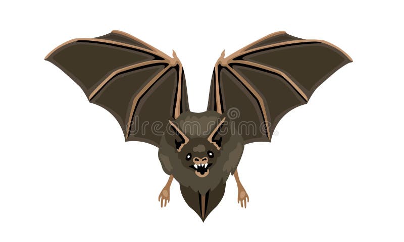 Flying Bat Horror Halloween Symbol Stock Vector - Illustration of ...