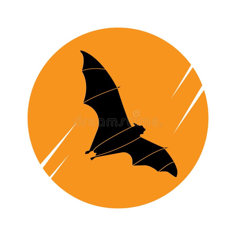 Flying bat icon stock vector. Illustration of hero, evil - 283032711