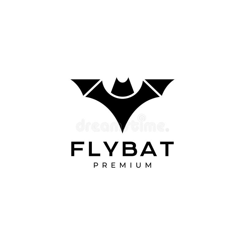Flying Bat Modern Geometric Logo Design Vector Stock Vector ...