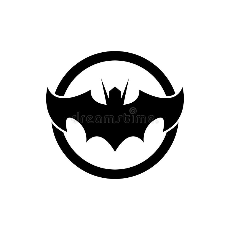 Flying Bat Silhouette Logo Design Vector Template Illustration Stock ...