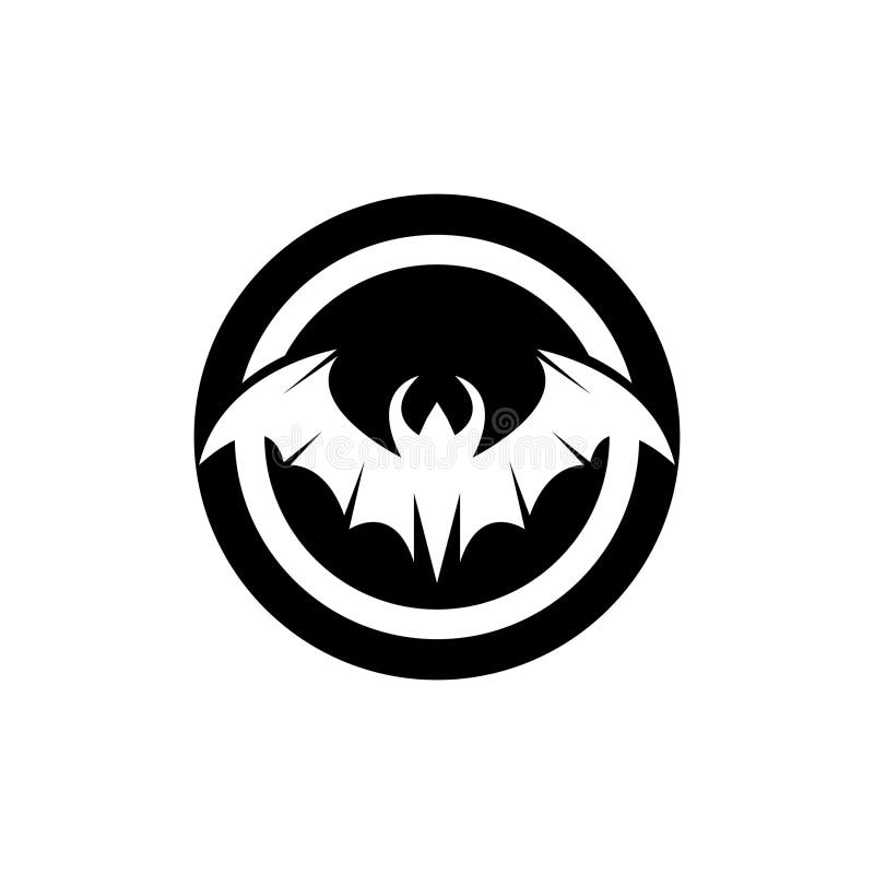 Flying Bat Silhouette Logo Design Vector Template Illustration Stock ...