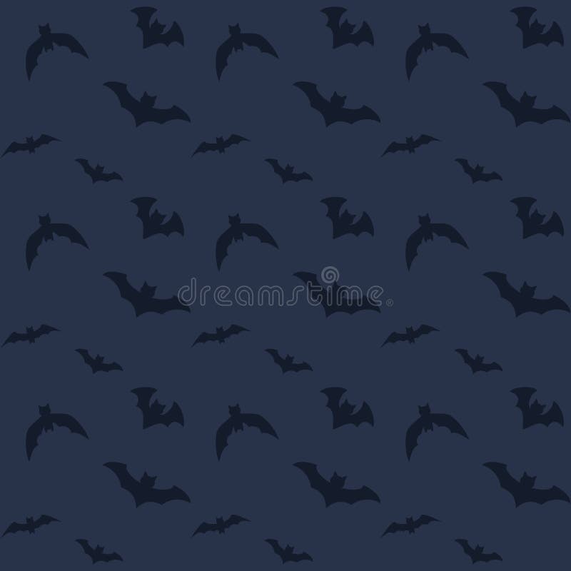 Flying Bats Halloween Pattern Design for Wrapping Paper. Stock Vector ...