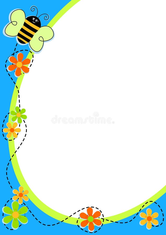 Flying Bees Frame stock illustration. Illustration of comb - 32682788