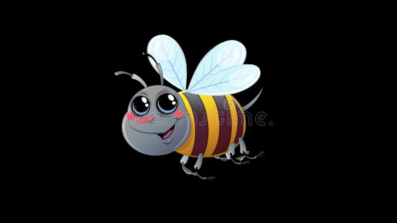 Flying bee loop. stock video. Video of wing, moving - 256719347