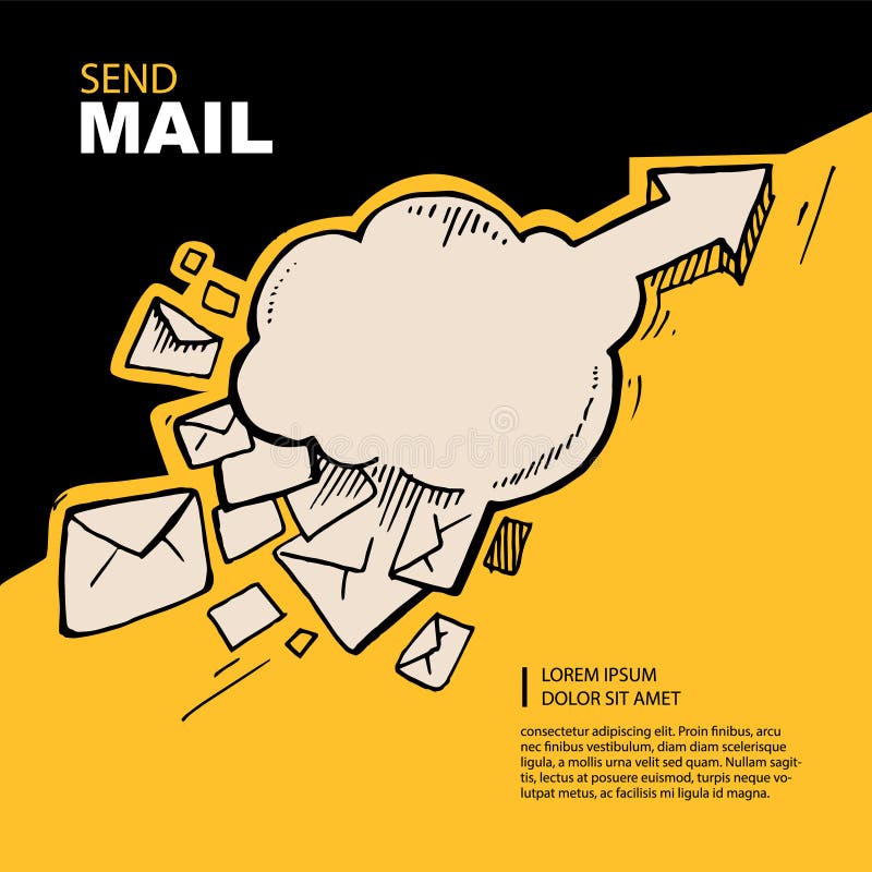 Flying of big letters stock vector. Illustration of idea - 57624603