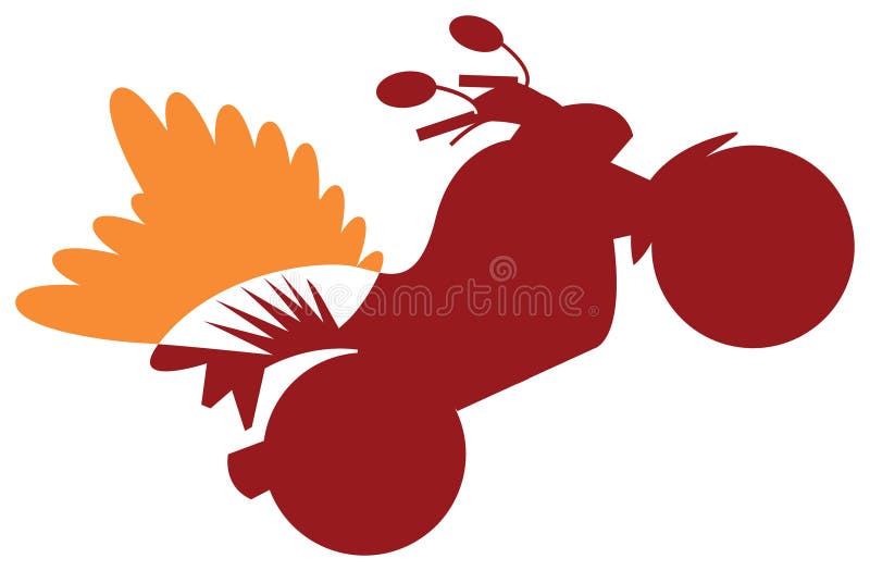 Flying bike stock vector. Illustration of abstract, action - 15012779