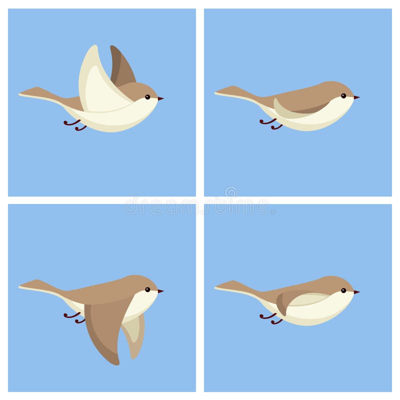 Bird Flying Frame Animation Stock Illustrations – 191 Bird Flying Frame ...