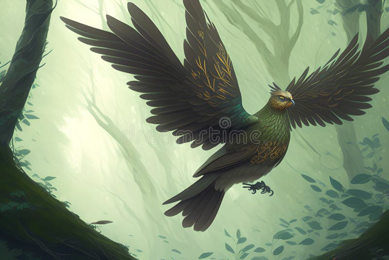 Flying Bird, Generative AI Illustration Stock Photo - Image of garden ...