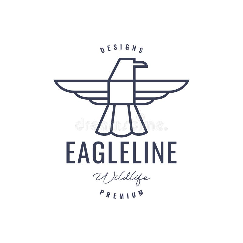 Flying Bird Eagle Wildlife Beast Hunting Prey Polygonal Line Minimal ...