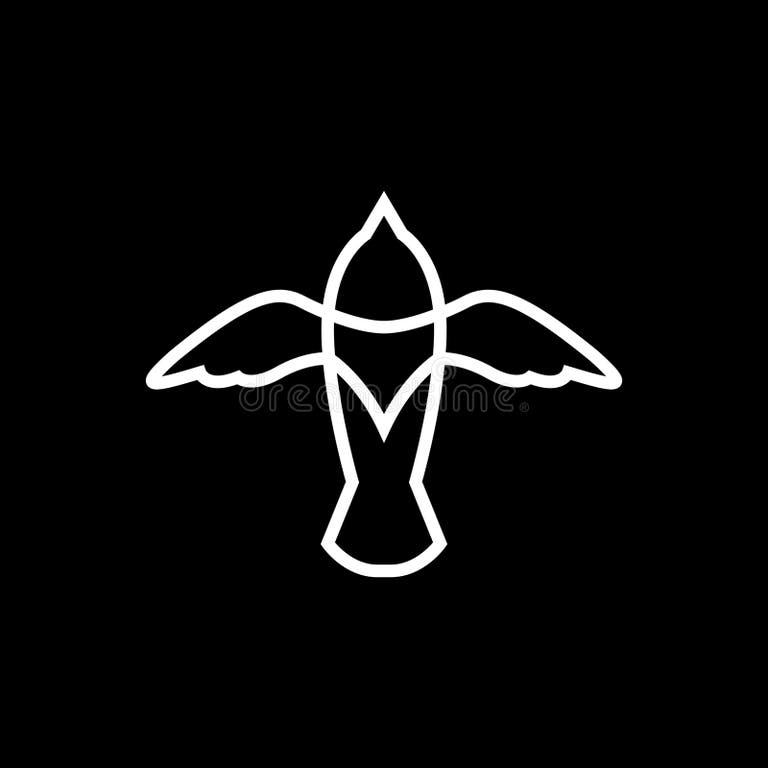 Flying Bird Freedom Peace Line Logo Design Vector Stock Vector ...