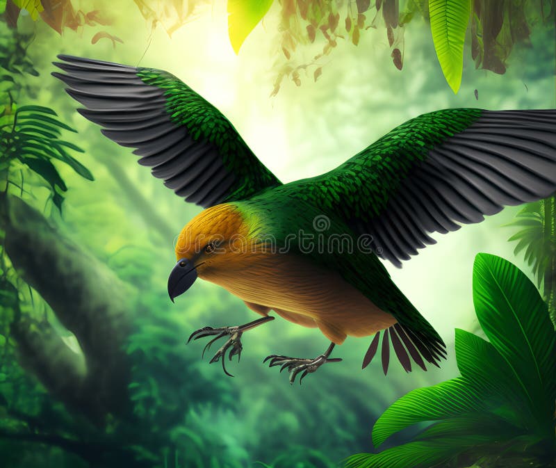 Flying Bird, Generative AI Illustration Stock Illustration ...