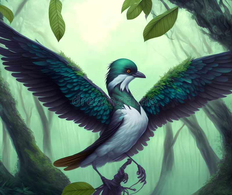 Flying Bird, Generative AI Illustration Stock Illustration ...