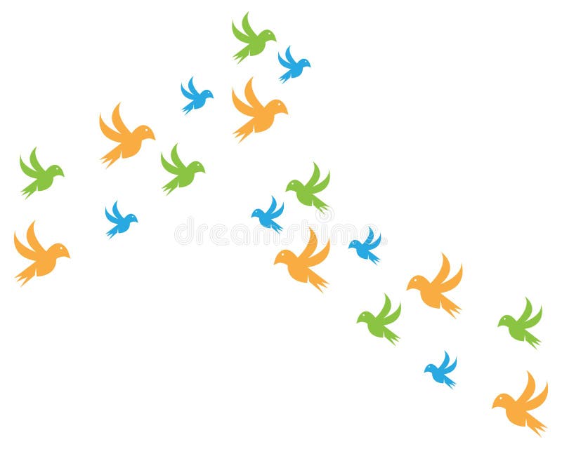Flying Bird Icon Vector Illustration Stock Vector - Illustration of ...