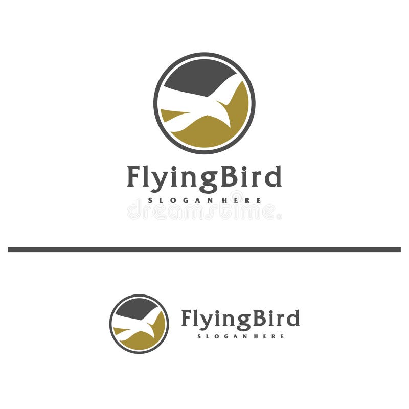 Flying Bird Logo Design Concept Template. Eagle Logo Vector ...