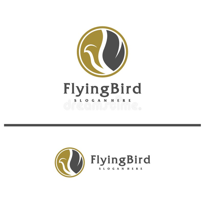 Flying Bird Logo Design Concept Template. Eagle Logo Vector ...
