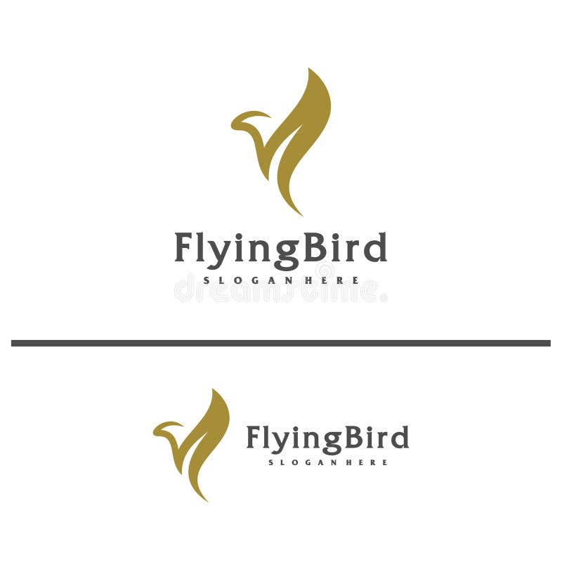 Flying Bird Logo Design Concept Template. Eagle Logo Vector ...
