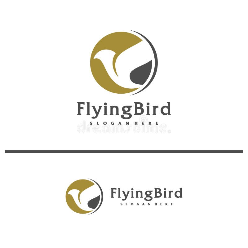 Flying Bird Logo Design Concept Template. Eagle Logo Vector ...