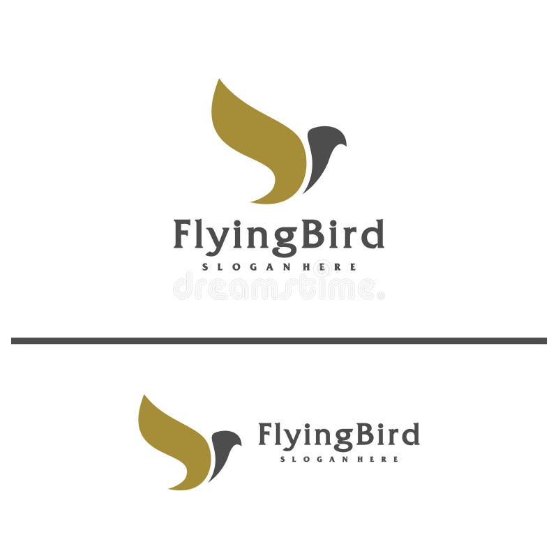 Flying Bird Logo Design Concept Template. Eagle Logo Vector ...