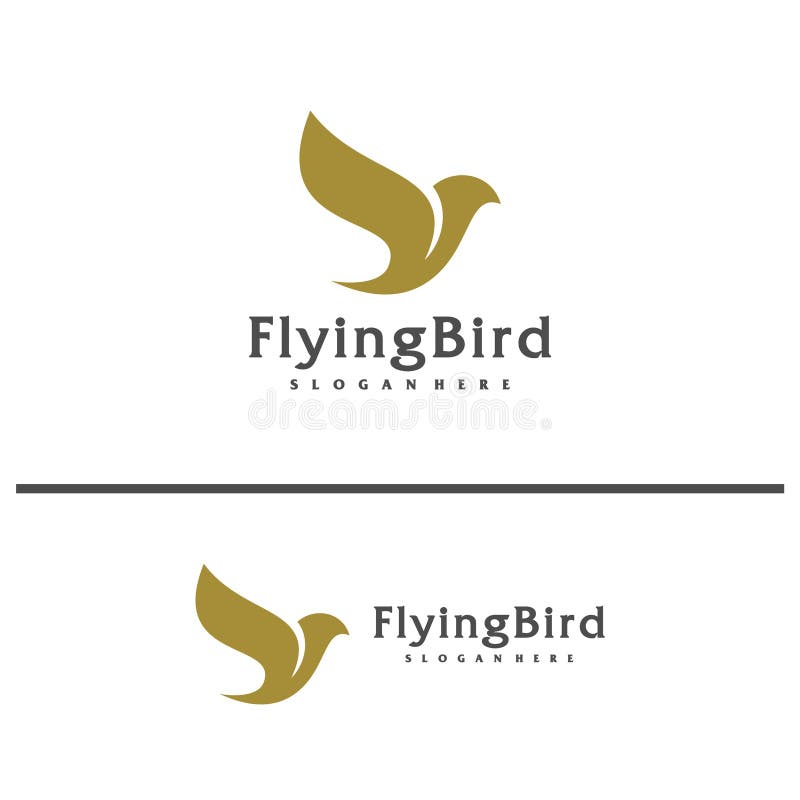 Flying Bird Logo Design Concept Template. Eagle Logo Vector Illustration Stock Vector ...