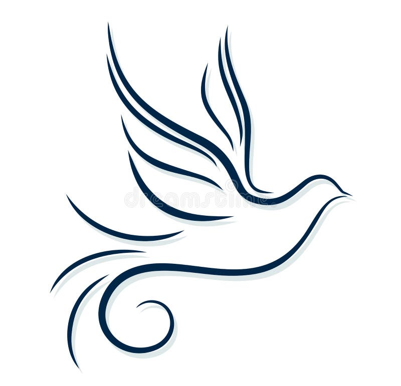 The Flying bird. stock vector. Illustration of stylized - 98426093