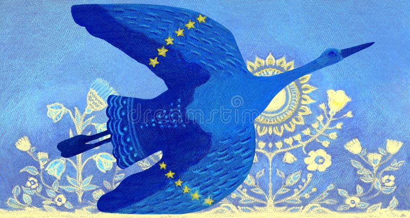 Flying Bird. Peace Symbol, No War Concept. Hand Drawn Stock ...