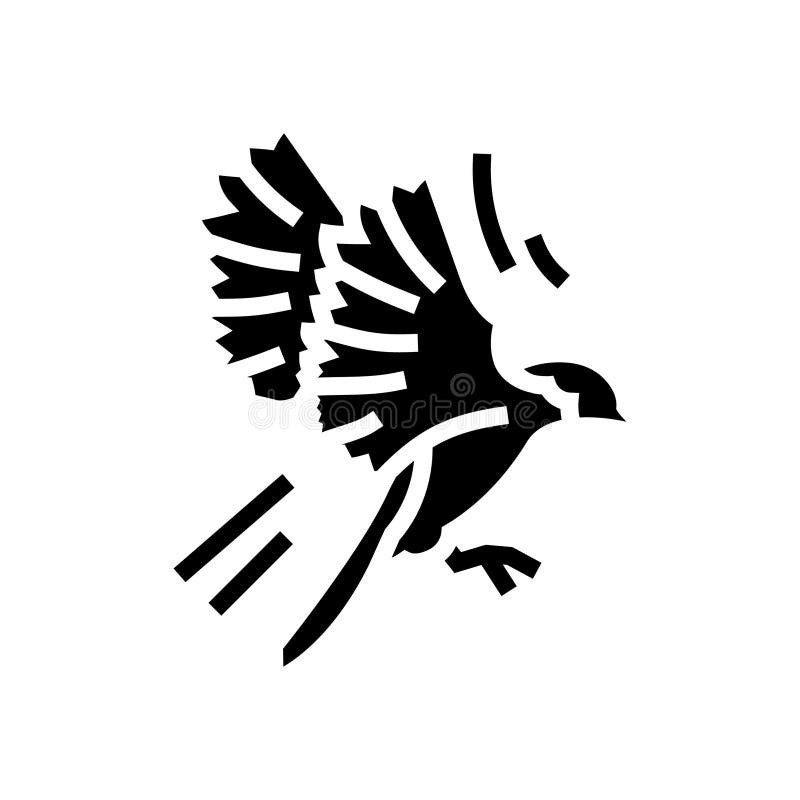 Flying Bird Progress Glyph Icon Vector Illustration Stock Illustration ...