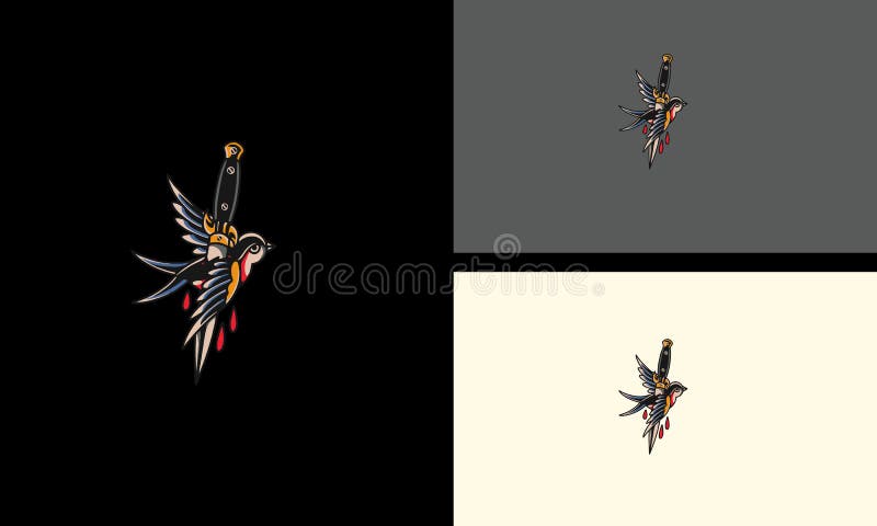 Flying Bird Vector Illustration Mascot Design Stock Vector ...