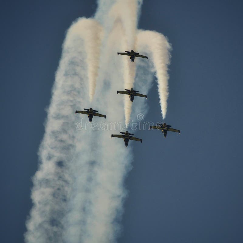 Airplane stock image. Image of steel, smoke, transportation - 266271819
