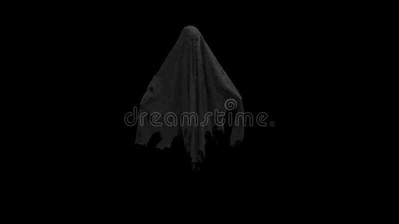 Flying Black Ghost on an Green Screen Stock Video - Video of cruel ...