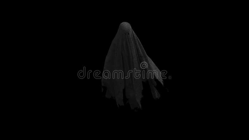 Flying Black Ghost on an Green Screen Stock Video - Video of cruel ...