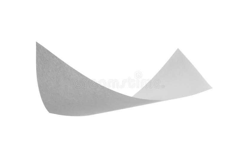 Flying Blank Paper Sheet on White Stock Image - Image of flying, effect ...
