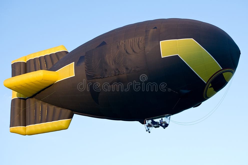 Flying blimp stock image. Image of dirigible, flight, aerial - 5700599