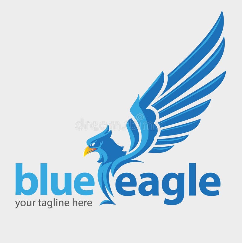 Blue Eagle stock vector. Illustration of brand, attack - 78298563