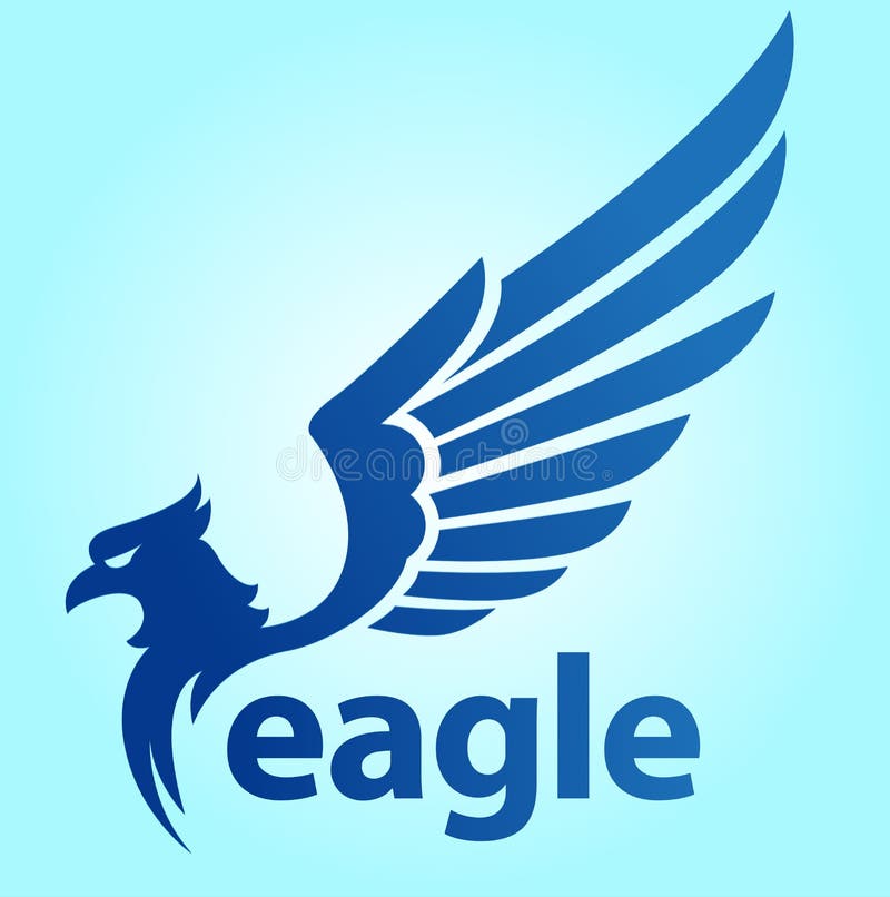 Blue eagle flying stock vector. Illustration of element - 135284077