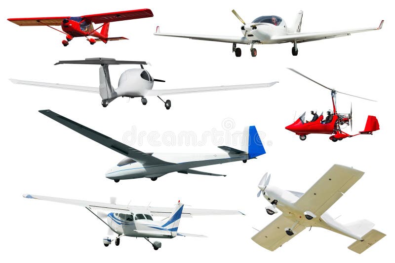 Collage of Different Modern Airplanes Stock Image - Image of ...