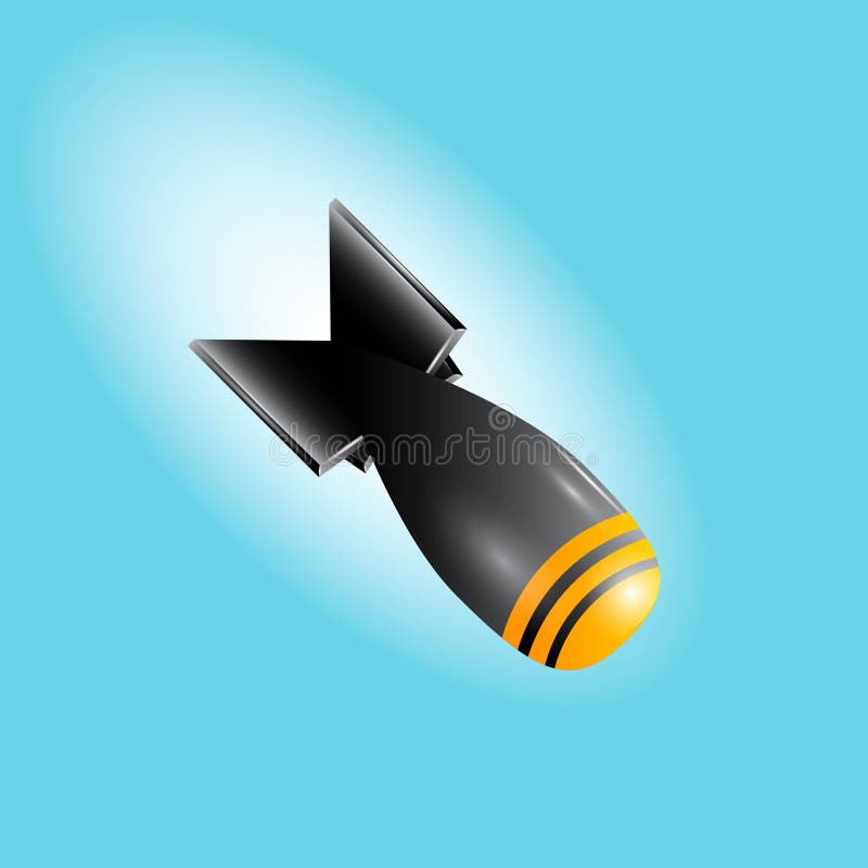 Flying bomb. Vector stock vector. Illustration of sign - 99904373