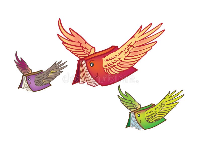 Flying books stock vector. Illustration of concept, modern - 10753799