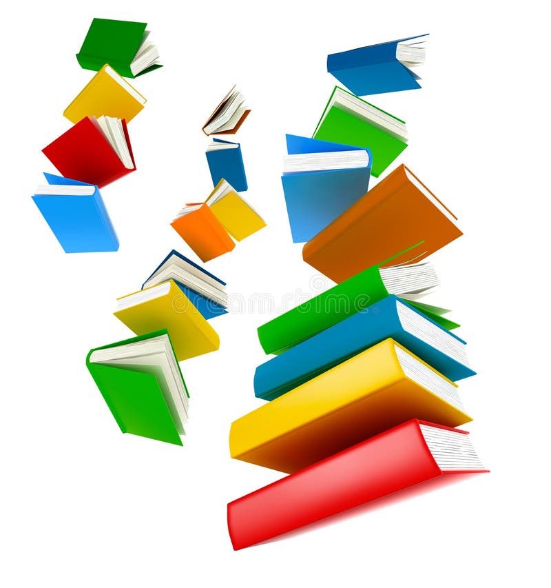 Flying books stock vector. Illustration of cartoon, symbol - 18939337