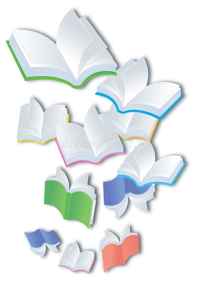 Flying books stock vector. Illustration of cartoon, symbol - 18939337
