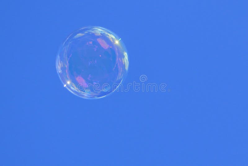 A Flying Bubble in the Garden Stock Image - Image of outdoors, light ...