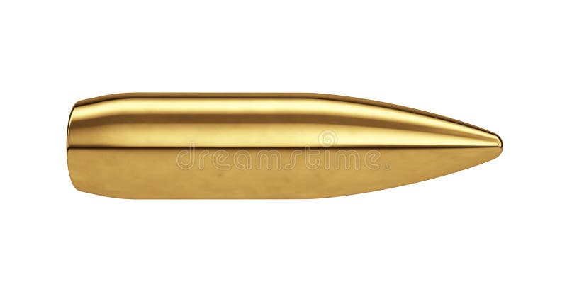 Flying Bullet Isolated on White Stock Illustration - Illustration of ...