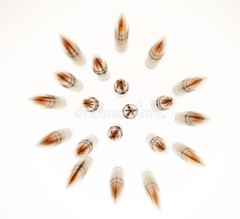 Flying bullets stock photo. Image of shiny, single, isolated - 11971282
